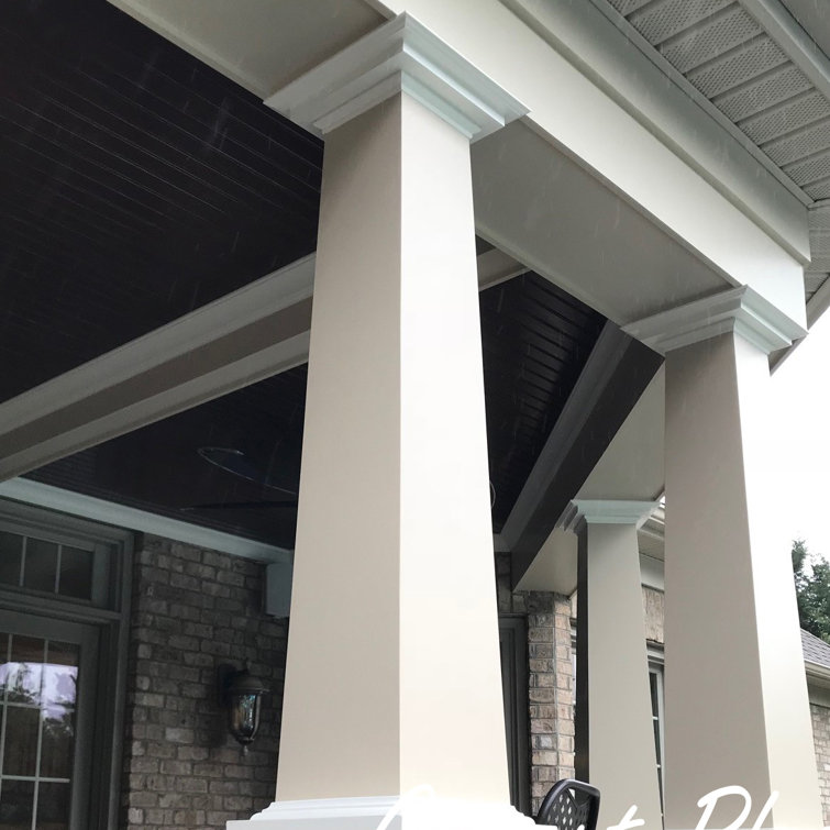 PCI Enterprises Craftsman Classic, Square Non-Tapered, Smooth PVC Column Kit, Tuscan Capital ...